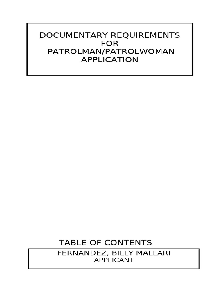 Sample Cover Page and Table of Contents 1 | PDF