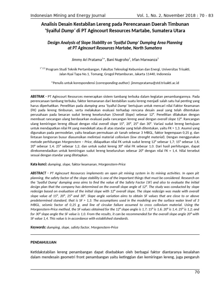 Analisis Kestabilan Lereng | PDF | Metode & Bahan Ajar | Sains & Matematika