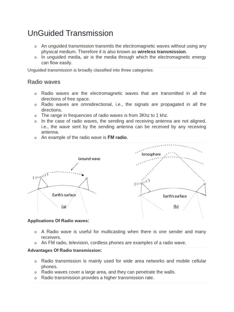 UnGuided Transmission | PDF | Radio | Microwave