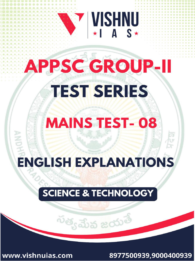 Appsc G2 Mains Test - 08 Explanations em | PDF | Sustainability | Kyoto ...