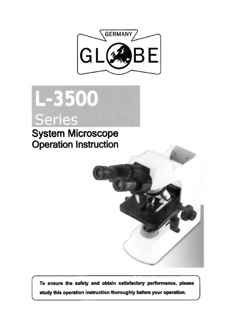 Manual Microscopio Globe L3500 | PDF