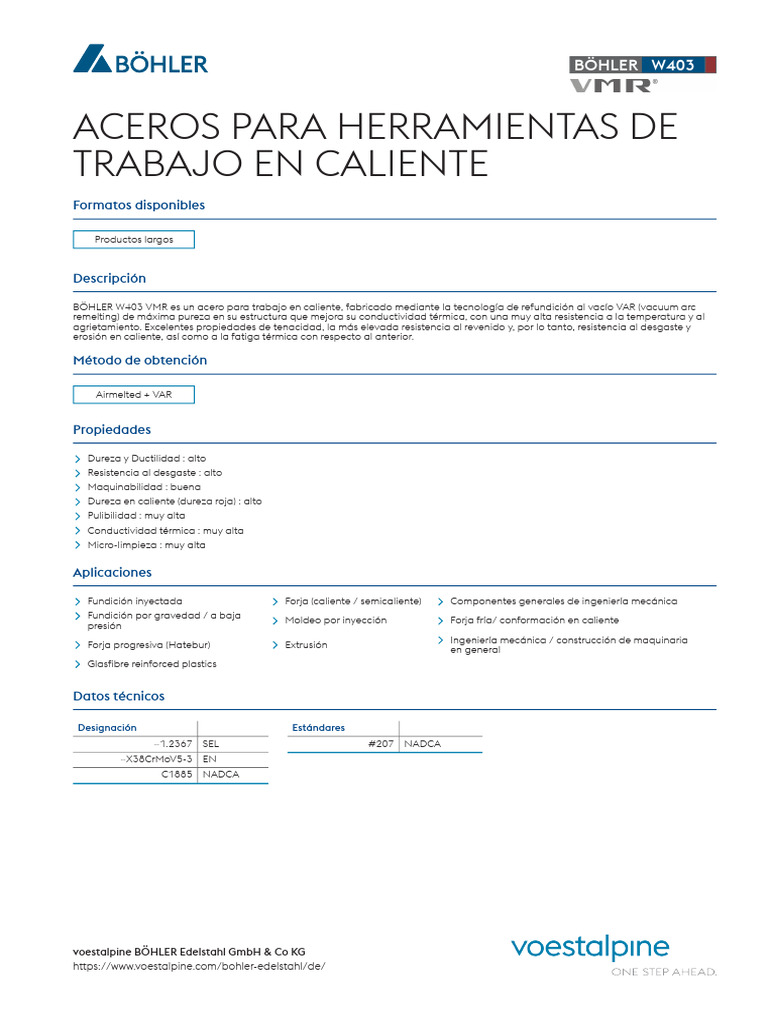 ACERO w403 | PDF | Acero | Ingeniería mecánica