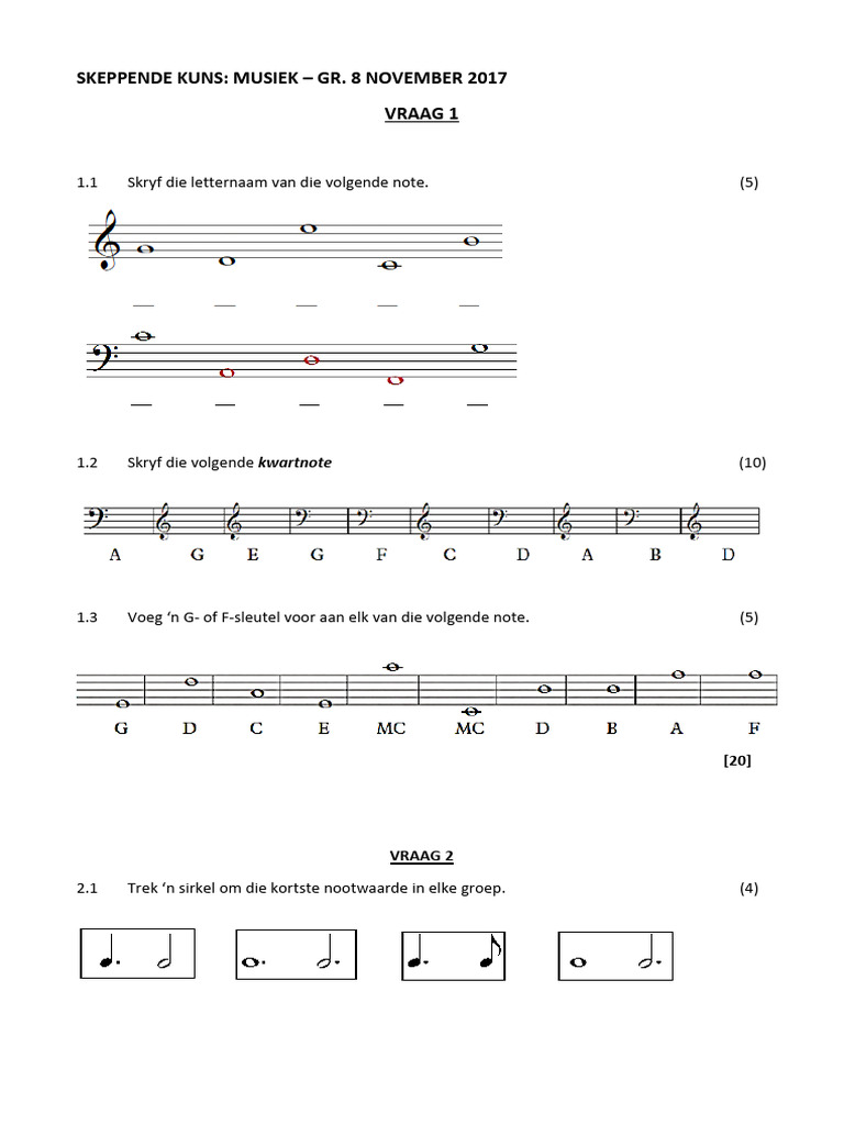 Graad8 8 Skeppende Kuns Musiek | PDF