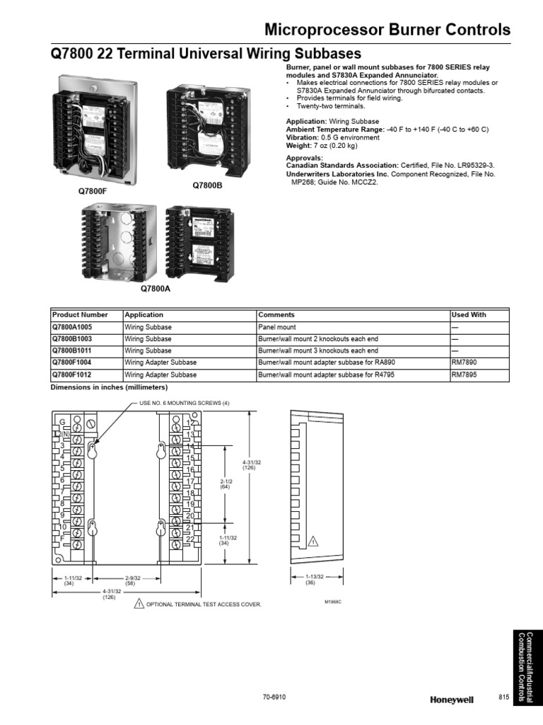Universal Wiring Subbases for Burners | PDF | Equipment | Electrical ...