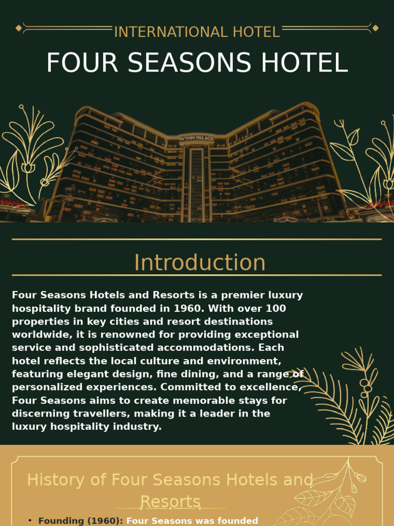 Four Seasons Hotel Overview and Standards | PDF | Hotel | Hospitality ...