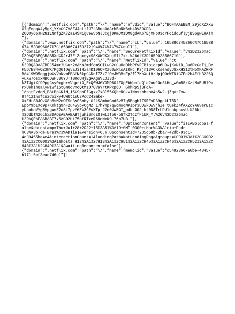 Netflix Cookie Data Overview | PDF