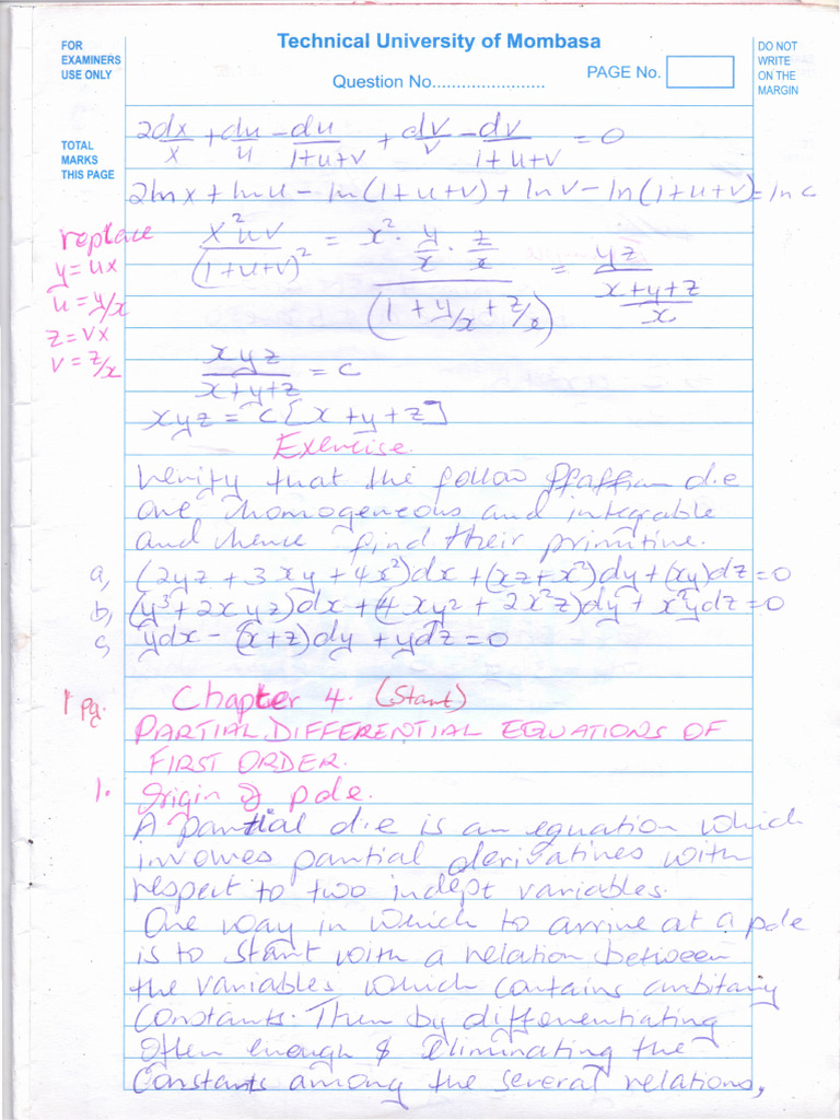 Pde Notes Pdf