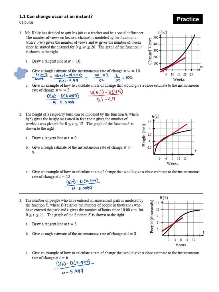 Calculus: Instantaneous Rate of Change | PDF | Derivative | Calculus