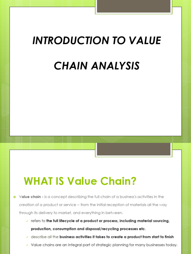 Day 2 - Value Chain Analysis | PDF | Value Chain | Marketing