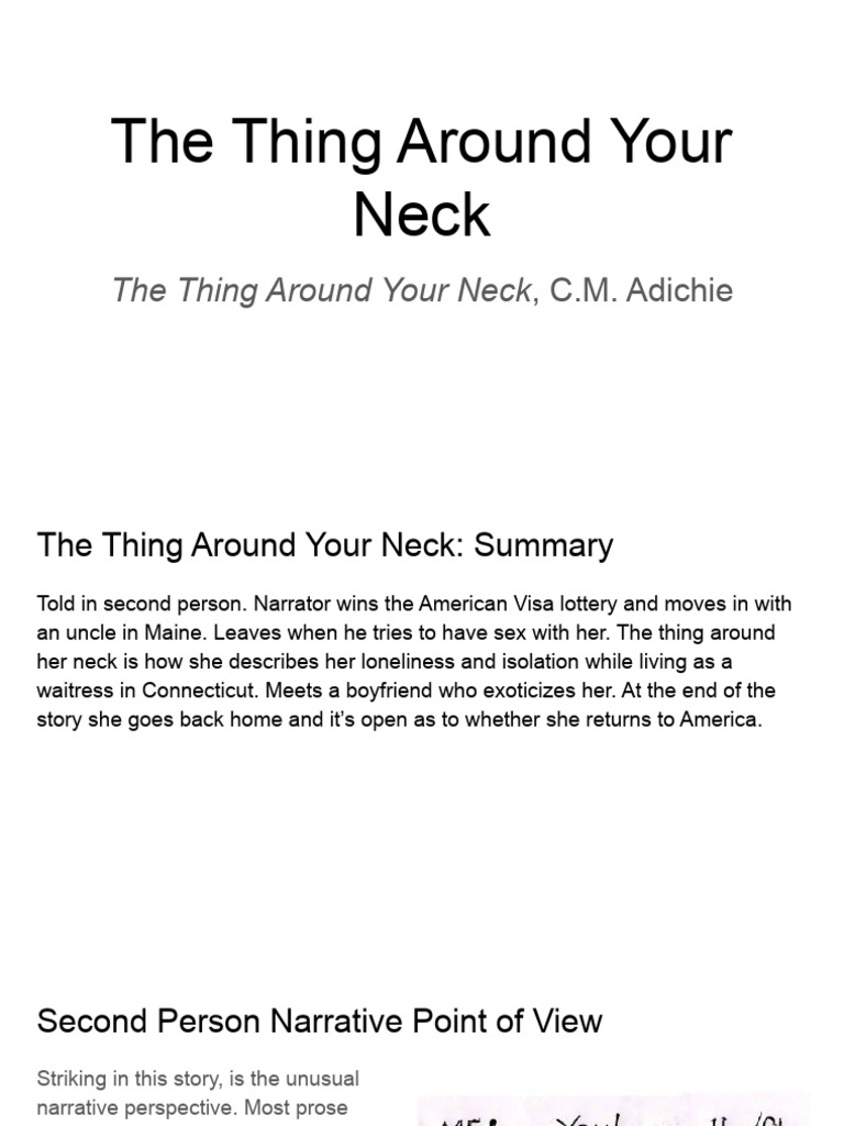 The Thing Around Your Neck Summary | PDF