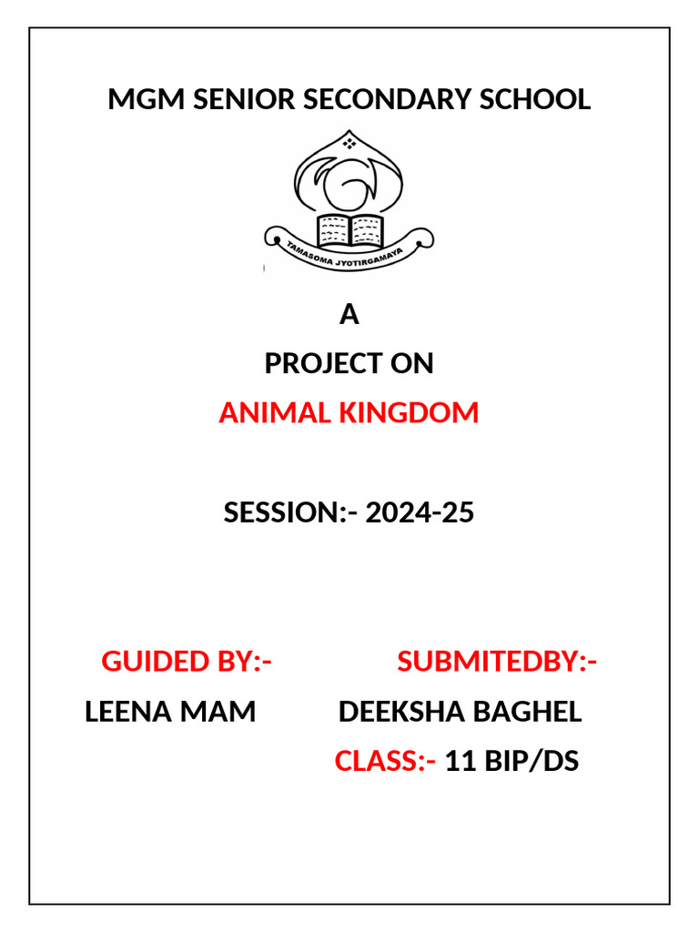 MGM Senior Secondary School | PDF