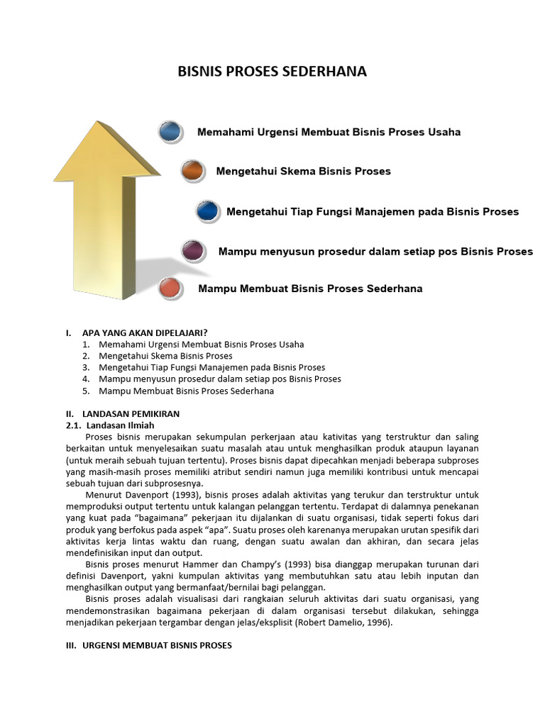 Bisnis Proses Sederhana | PDF
