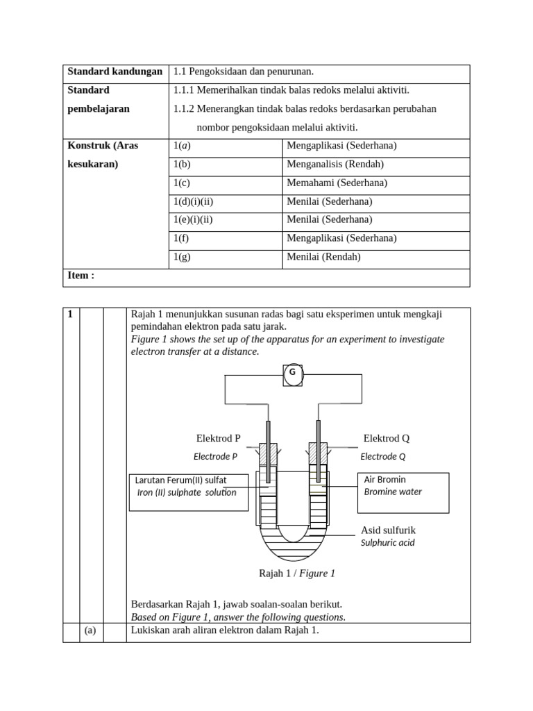 1,1 Pengoksidaan Dan Penurunan | PDF
