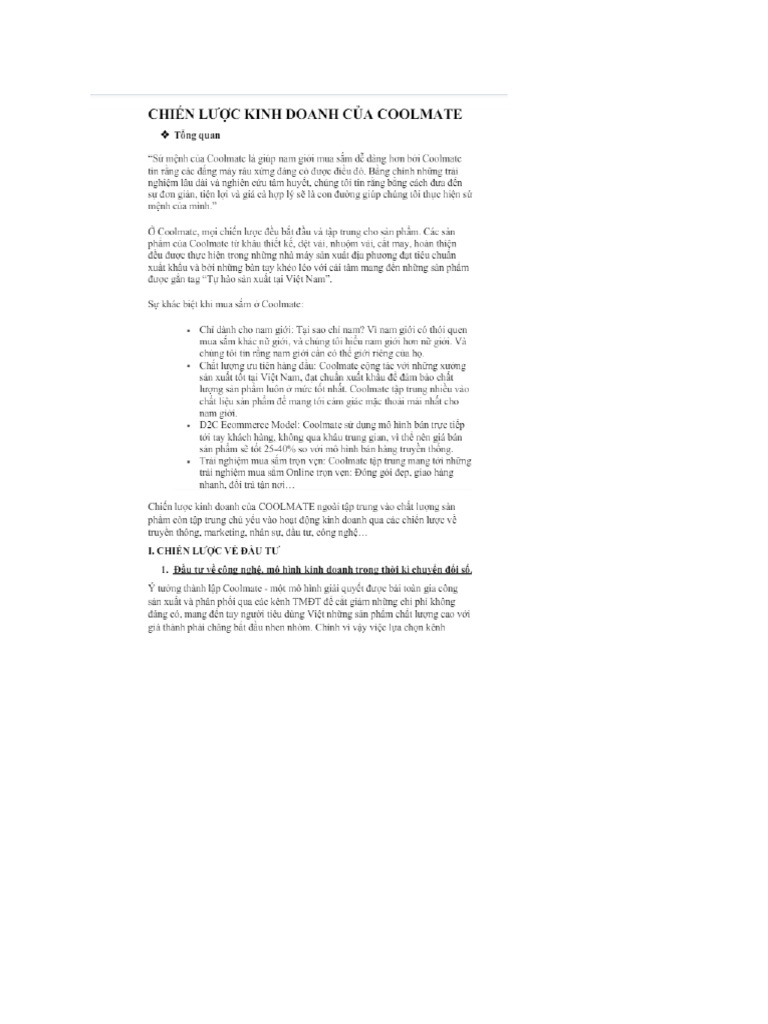 Coolmate | PDF