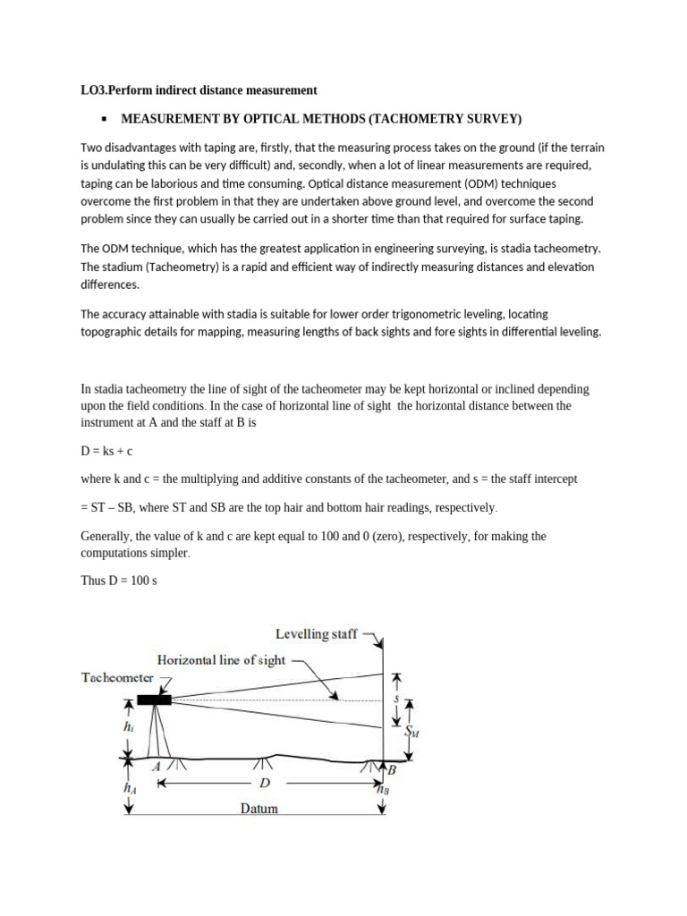Indirect Distance Measurement | PDF | Surveying | Metrology