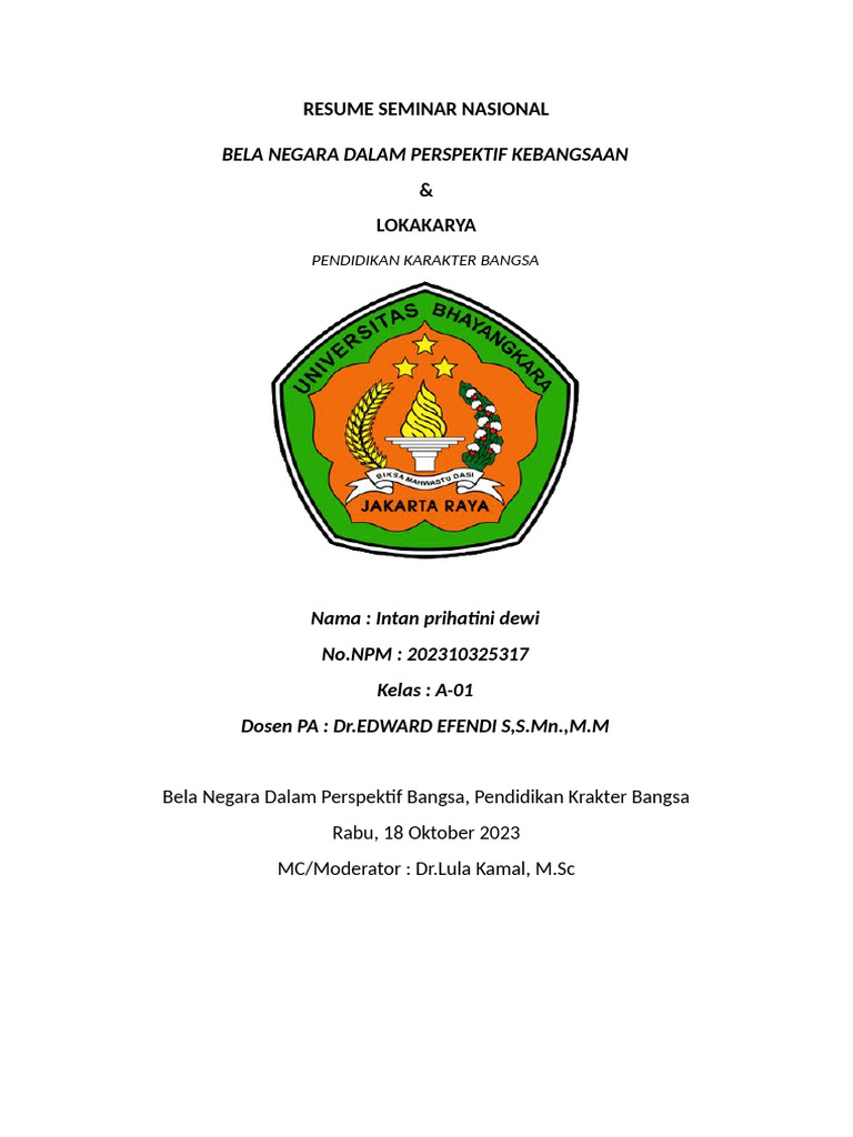 Resume Seminar Nasional Intan | PDF