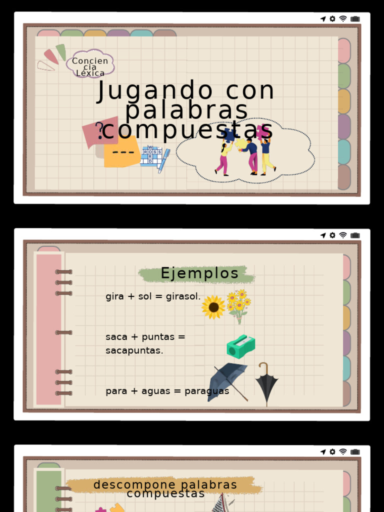Jugando Con Palabras Compuestas | PDF | Artes del Lenguaje y Comunicación