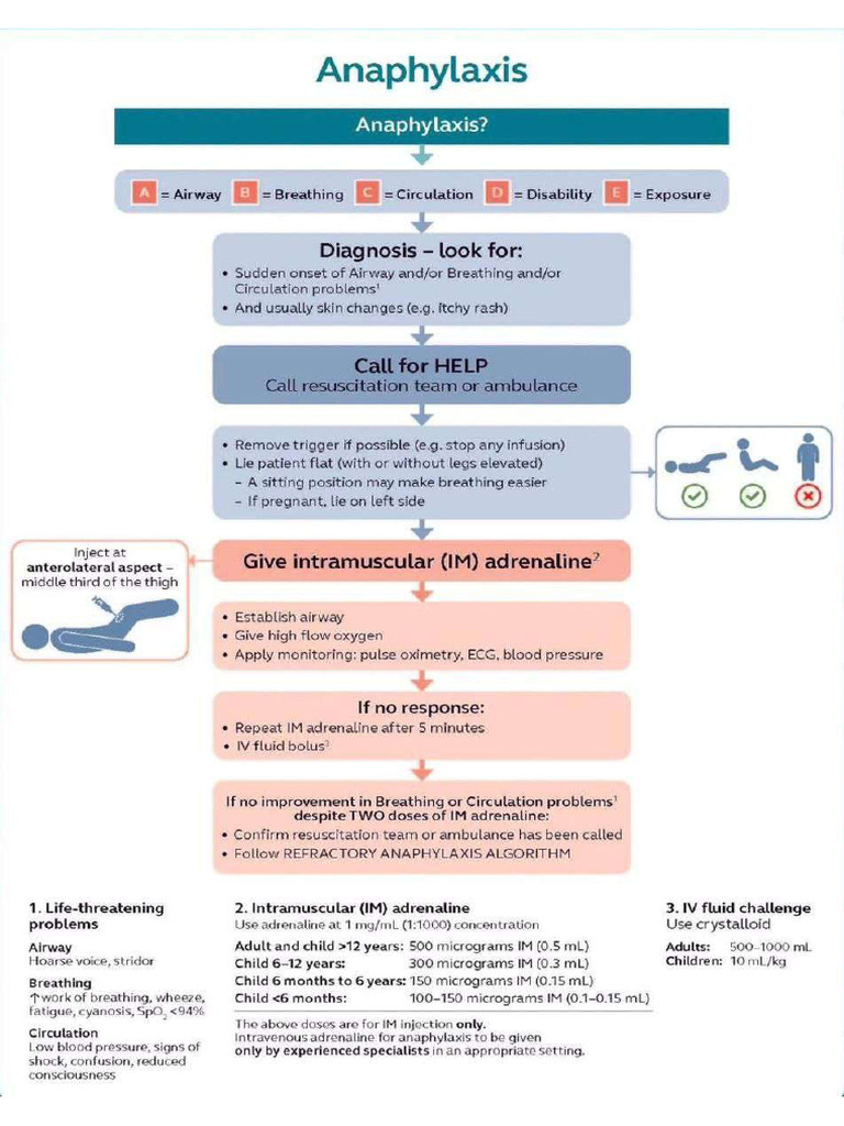 Anphylaxis Chart | PDF