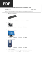 Ict Exam Questions For Primary Schools 1 6 1 | PDF | Telephone | Mobile ...