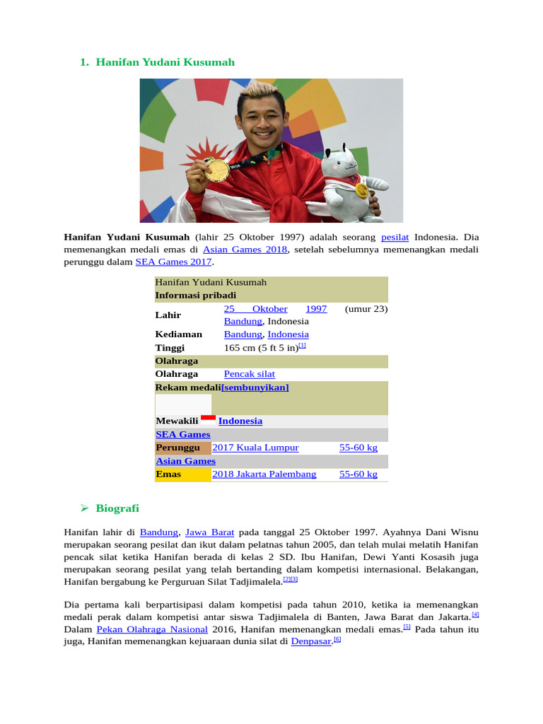 Biografi Hanifan Yudani Kusumah | PDF