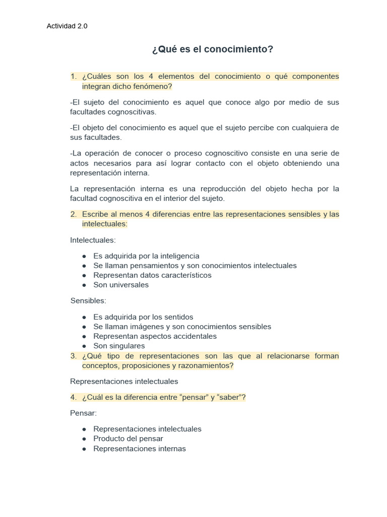 ¿Qué Es El Conocimiento | PDF | Pensamiento | Conocimiento
