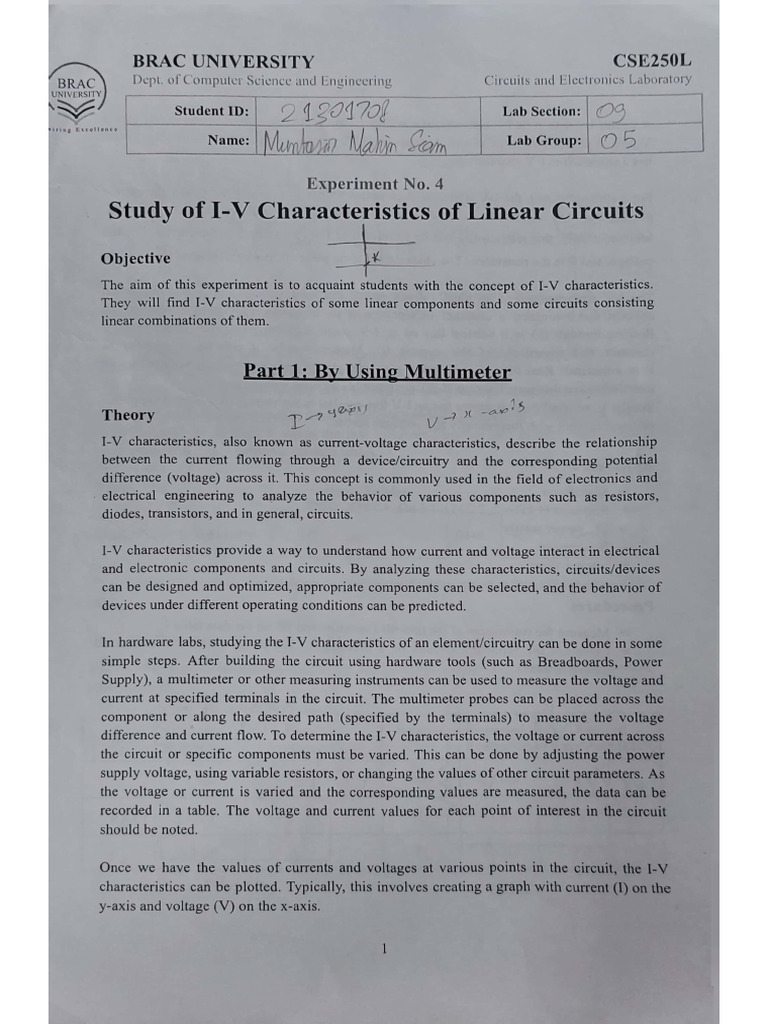 Cse251 Experiment | PDF