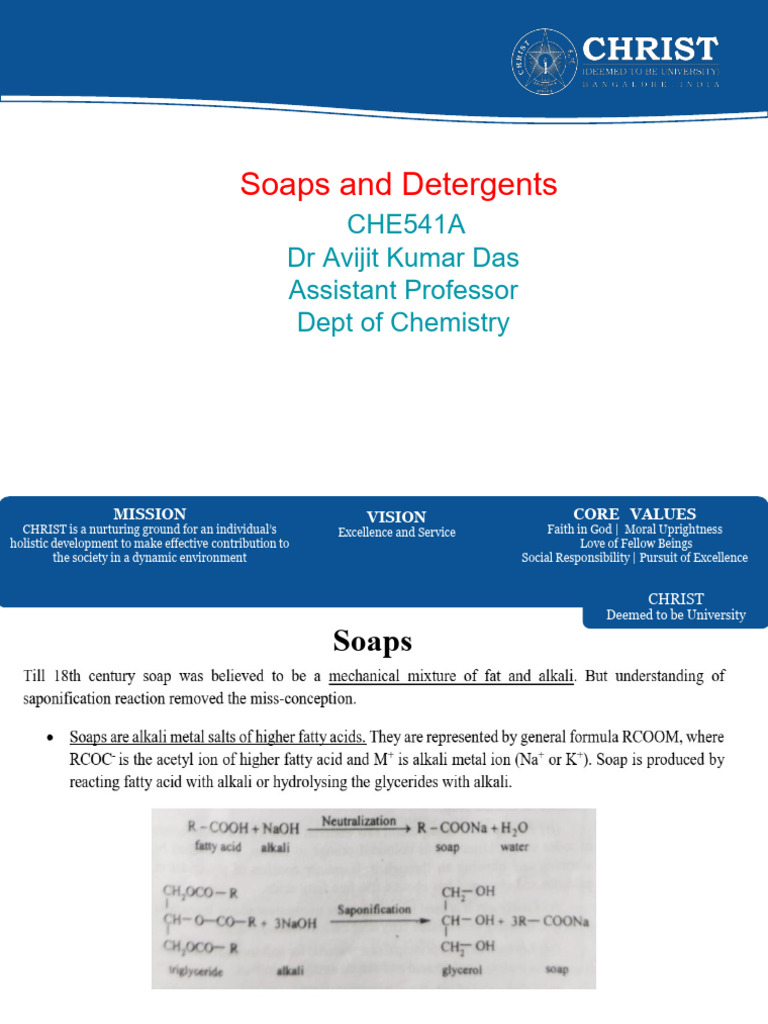 Soaps and detergents | PDF | Detergent | Soap