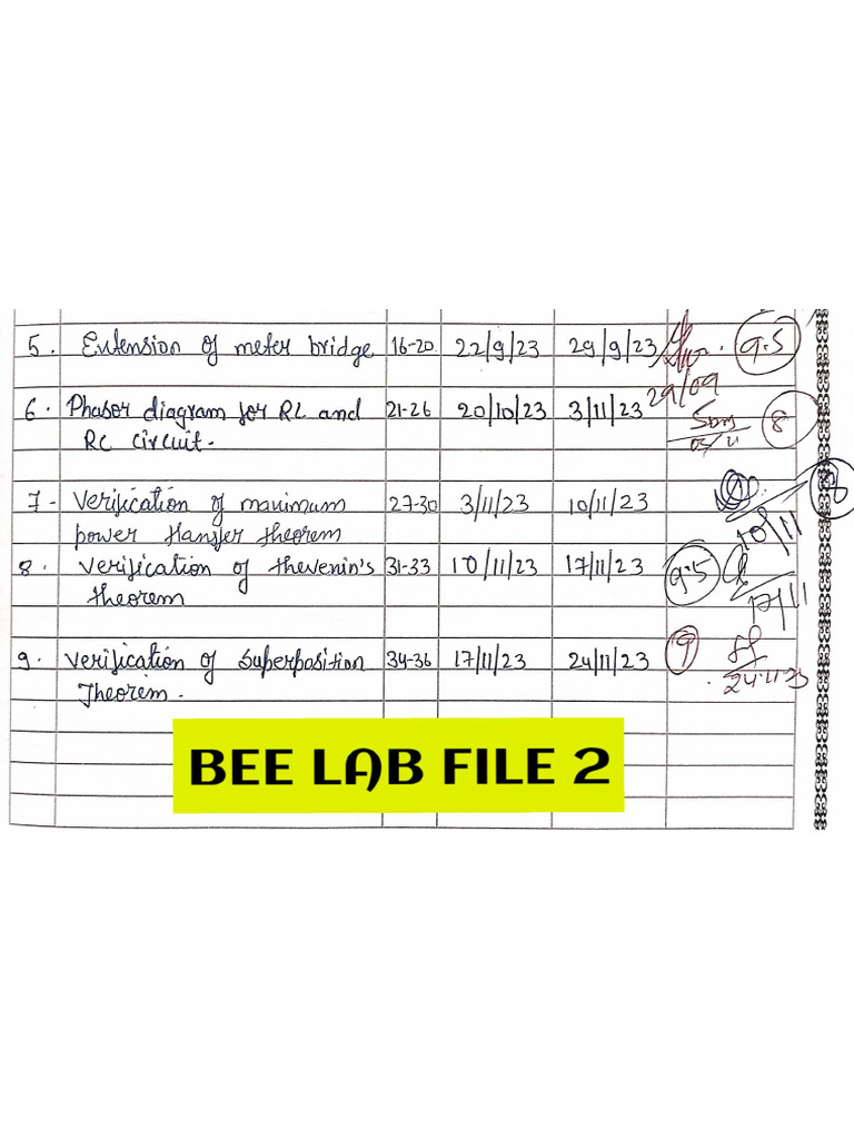 BEE Lab File 2 | PDF