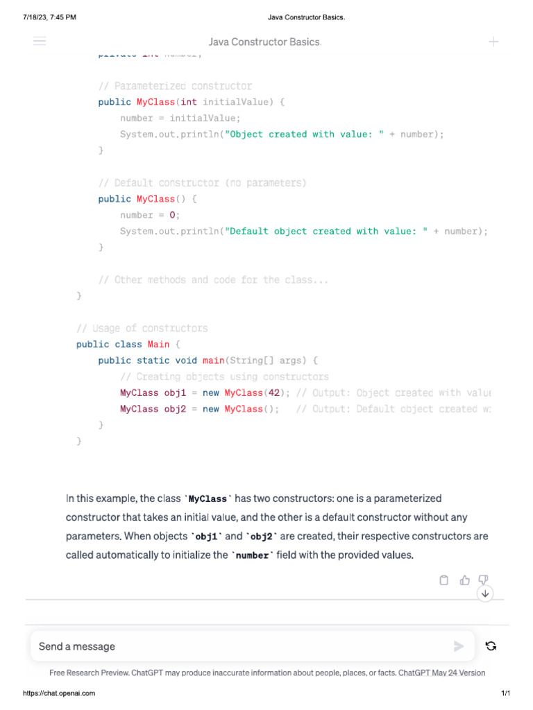 Constructor in Java 2 | PDF