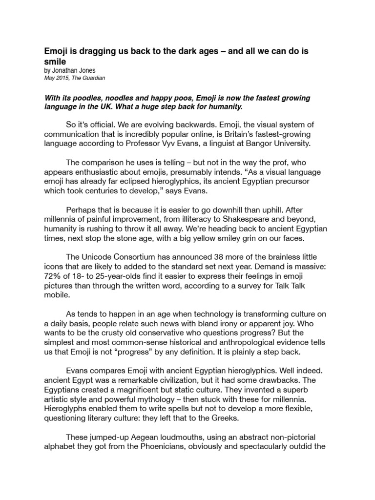 Emoji Lesson Plan | PDF | Egyptian Hieroglyphs