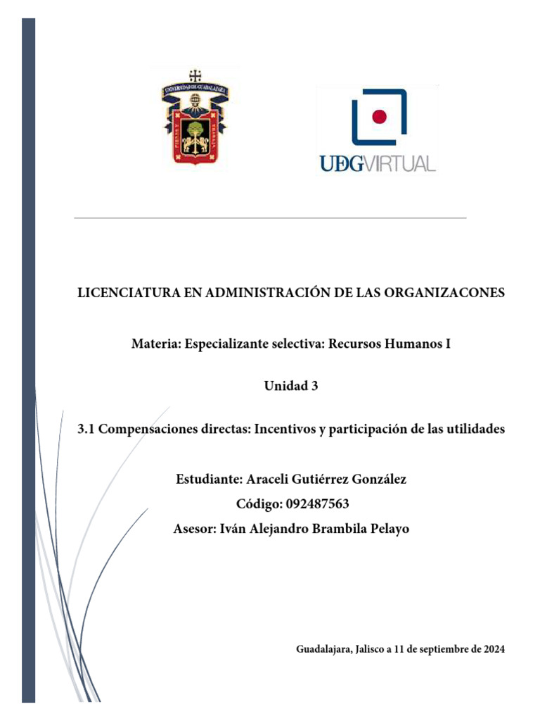 3.1 Compensaciones Directas Incentivos y Participación de Las ...