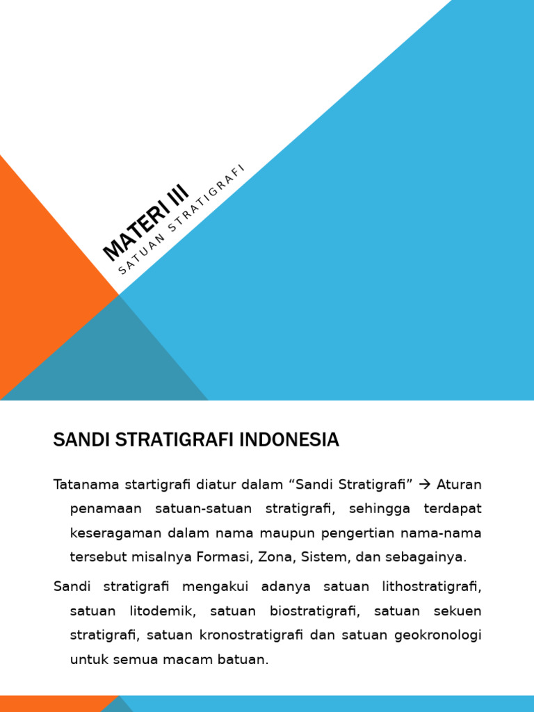 Satuan Stratigrafi dan Tatanama Resmi | PDF | Kajian Bahasa Asing
