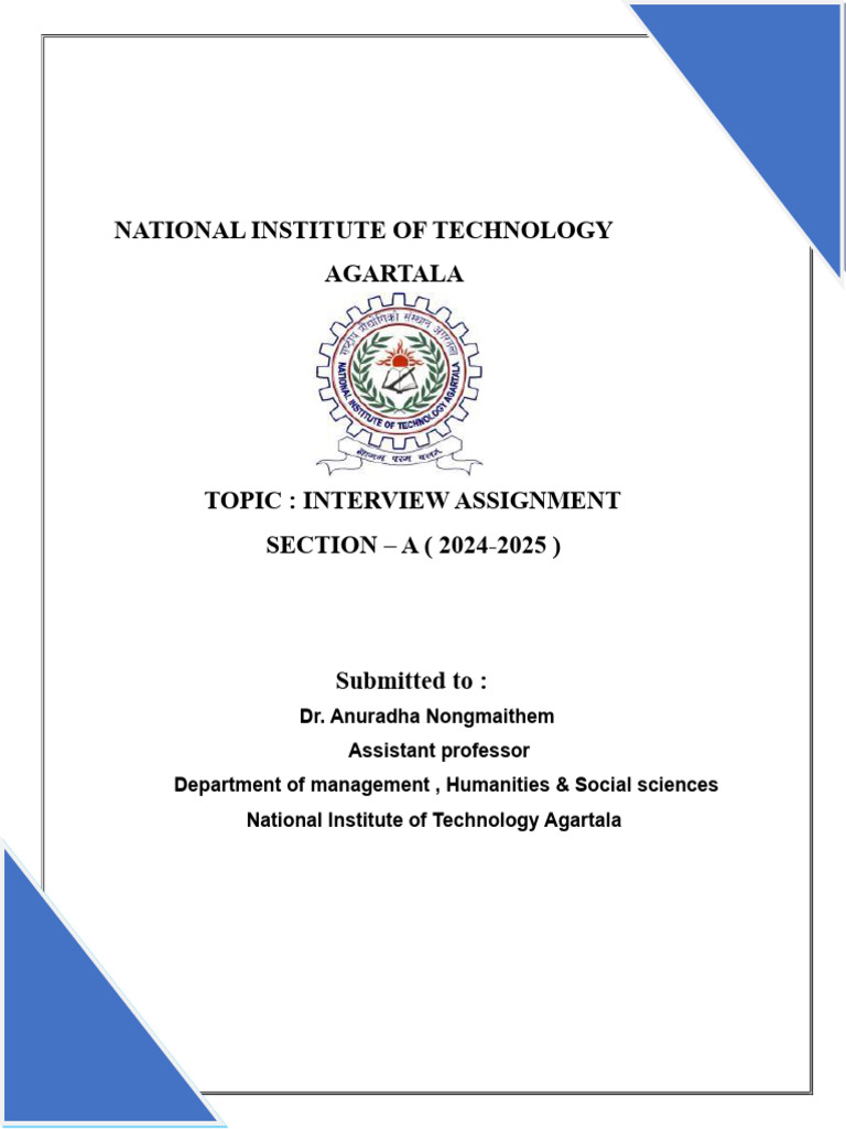 Oral Assignment Front Pages | PDF