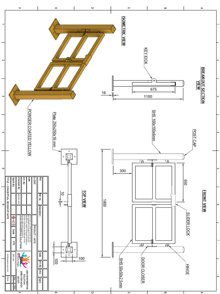 Conceptual Gate Design Drawing | PDF