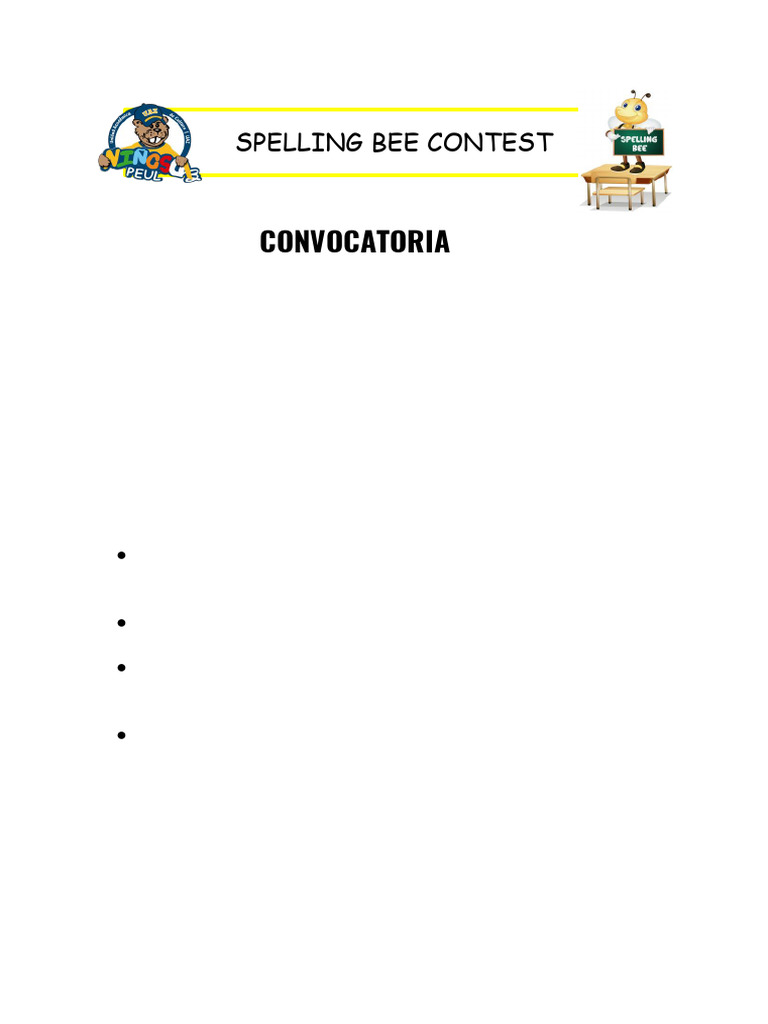 Concurso Spelling Bee Niños UAZ 2024 | PDF | Lingüística