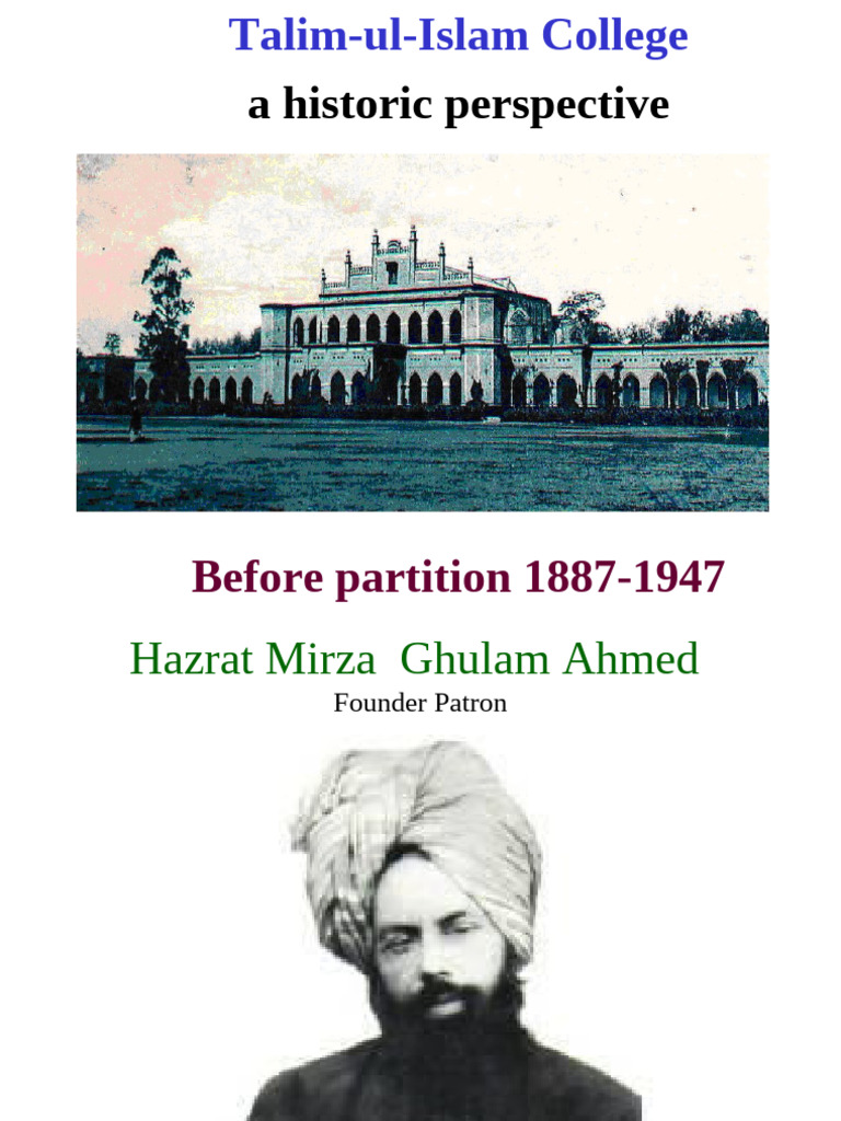Talim-ul-Islam College: A Historical Overview | PDF | Abrahamic Religions