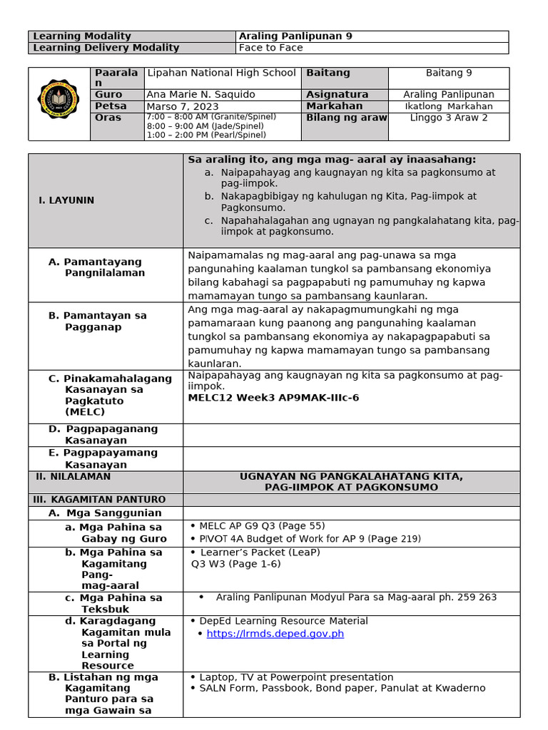 AP9 Linggo 3 Day 2 | PDF