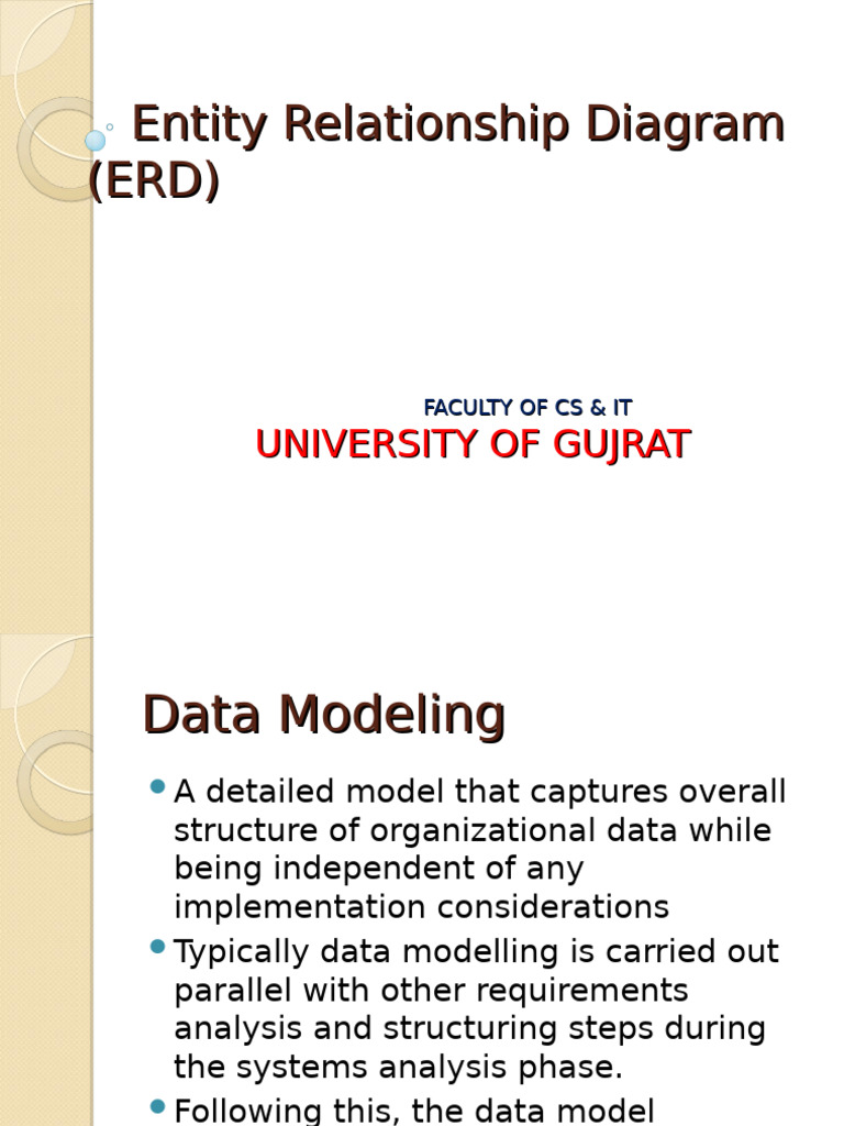 Lecture 6 - Entity Relationship Modeling | PDF | Data Model | Information Science