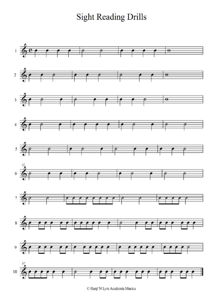 Sight Reading - PDF Page 1 | PDF