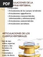 Articulaciones y Ligamentos de La Columna Vertebral | PDF