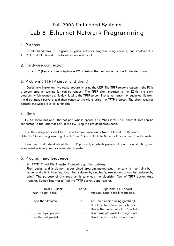 Lab 5. Ethernet Network Programming | Download Free PDF | Port (Computer Networking) | Network ...