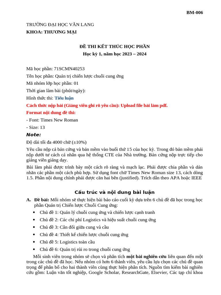 Huong Dan Thi Cuoi Ky Va Giua Ky | PDF