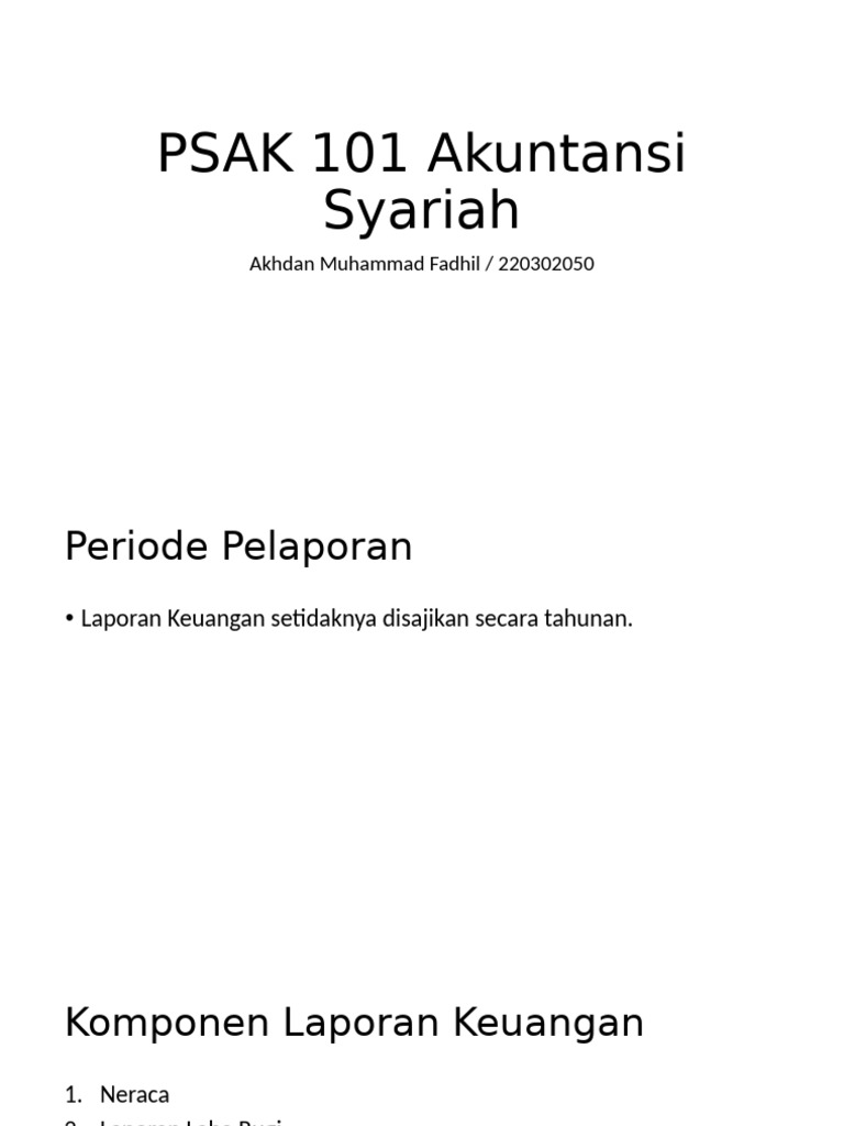 Alks - PPT Psak 101 | PDF