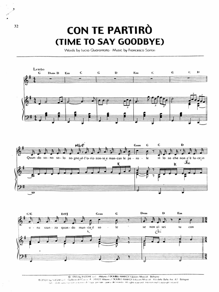 Time To Say Goodbye | PDF