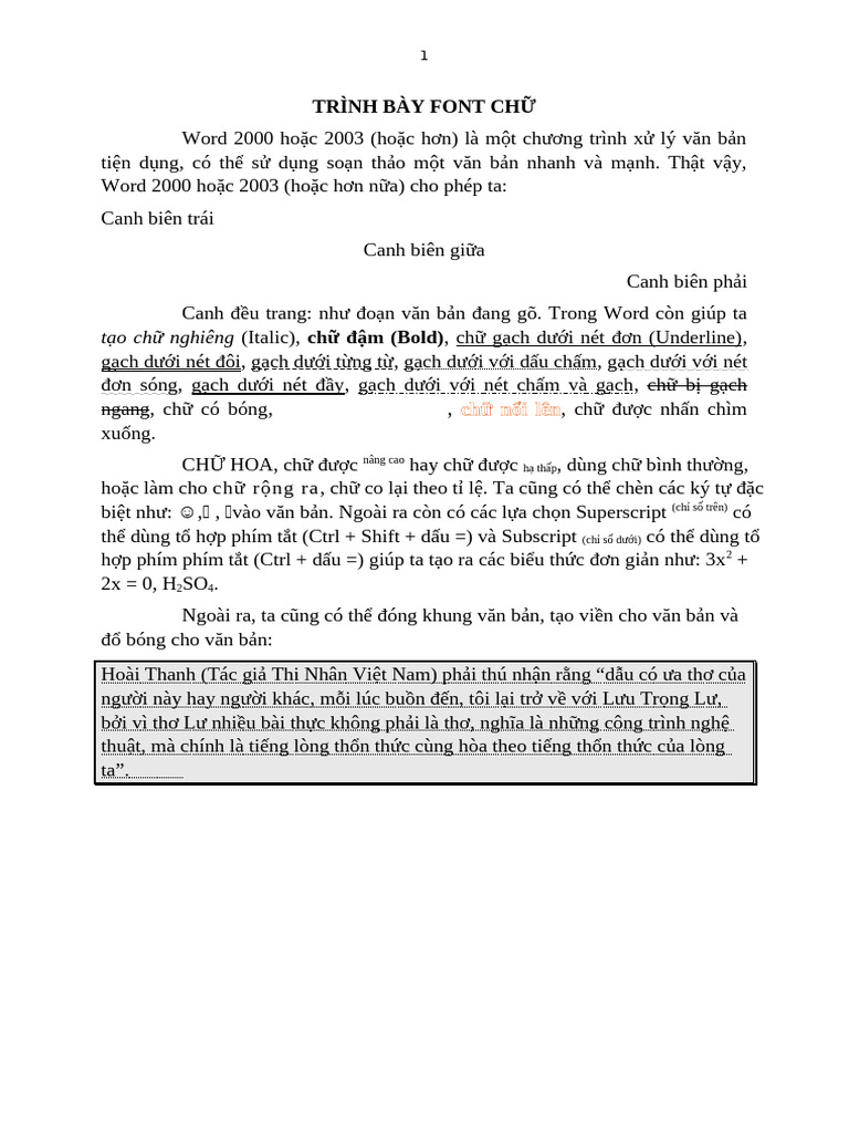 Trình Bày Font CH | PDF