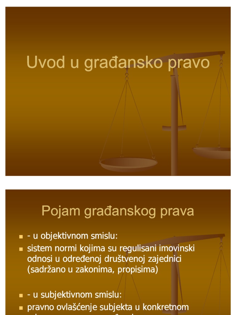 Uvod U Gradansko Pravo | PDF