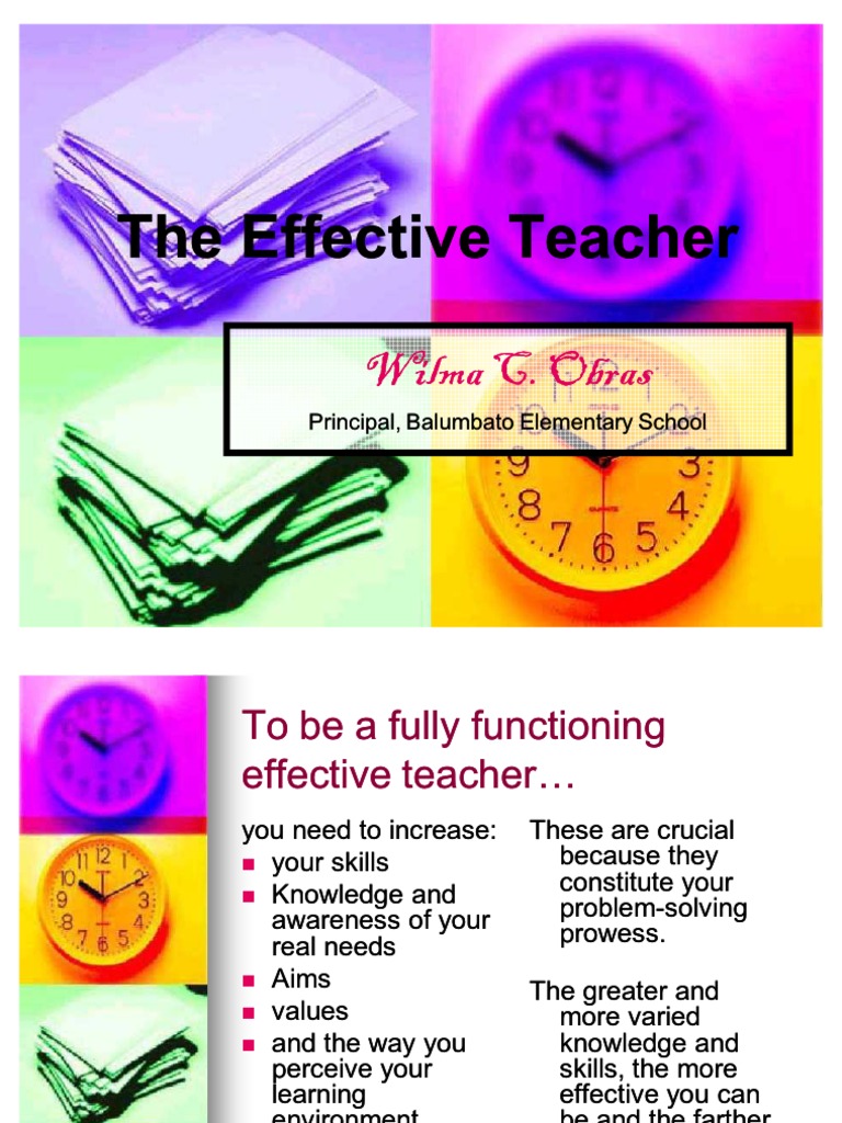 The Effective Teacher The Effective Teacher | PDF
