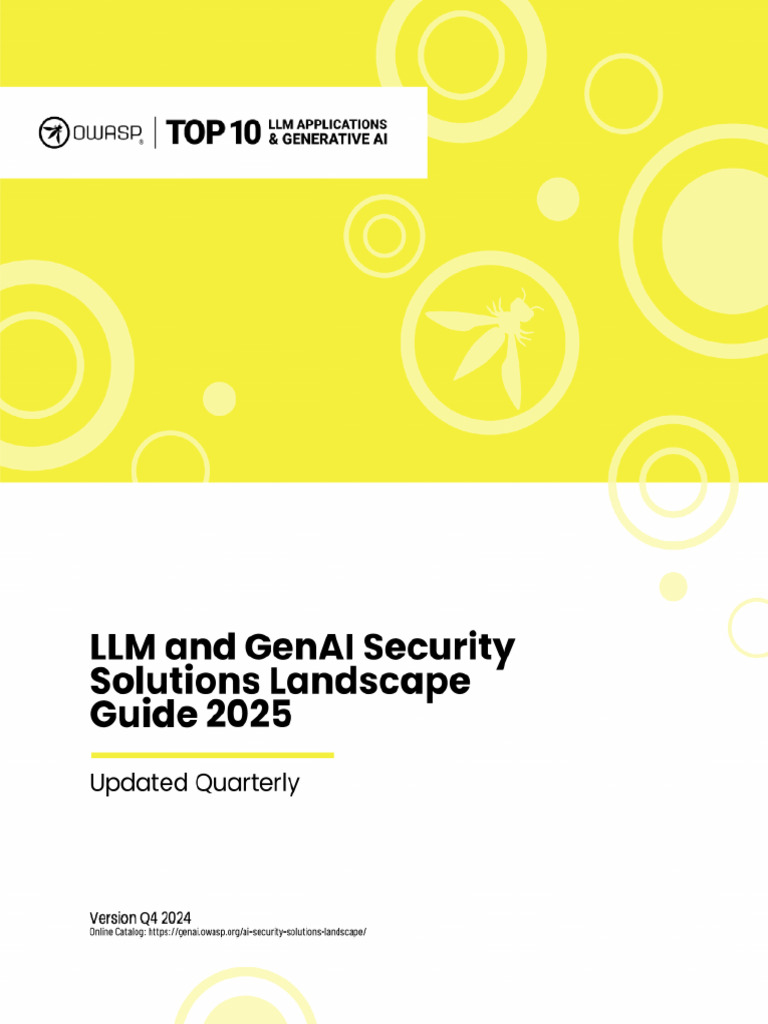 Owasp Genai Security Solutions Reference Guide Pdf Computer