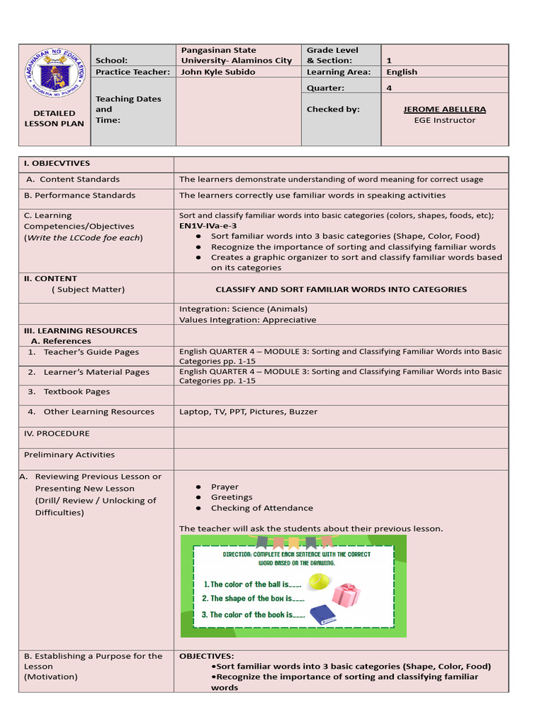 DLP-ENGLISH-SUBIDO.docx | PDF | Teachers | Learning
