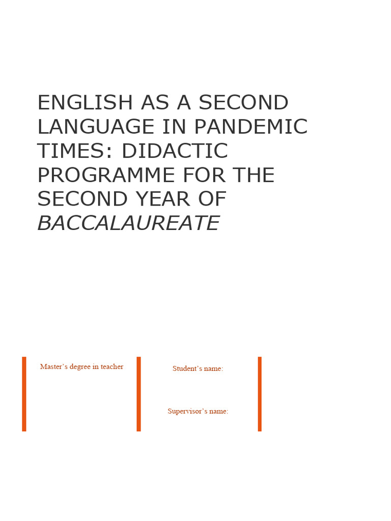 TFM Profesorado | PDF | Reading Comprehension | Methodology